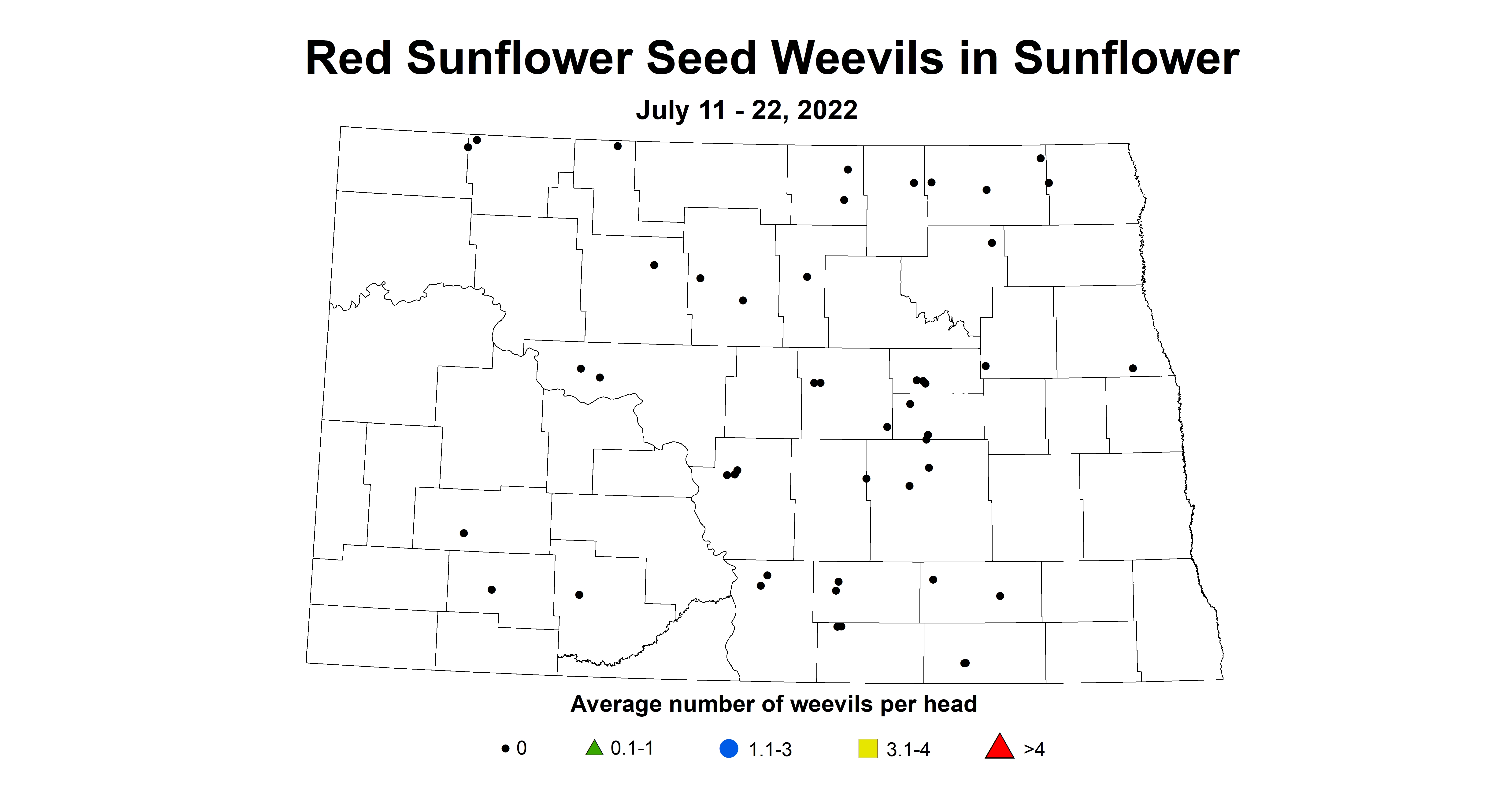 Sunflower - IPM Crop Survey Maps | NDSU Agriculture and Extension