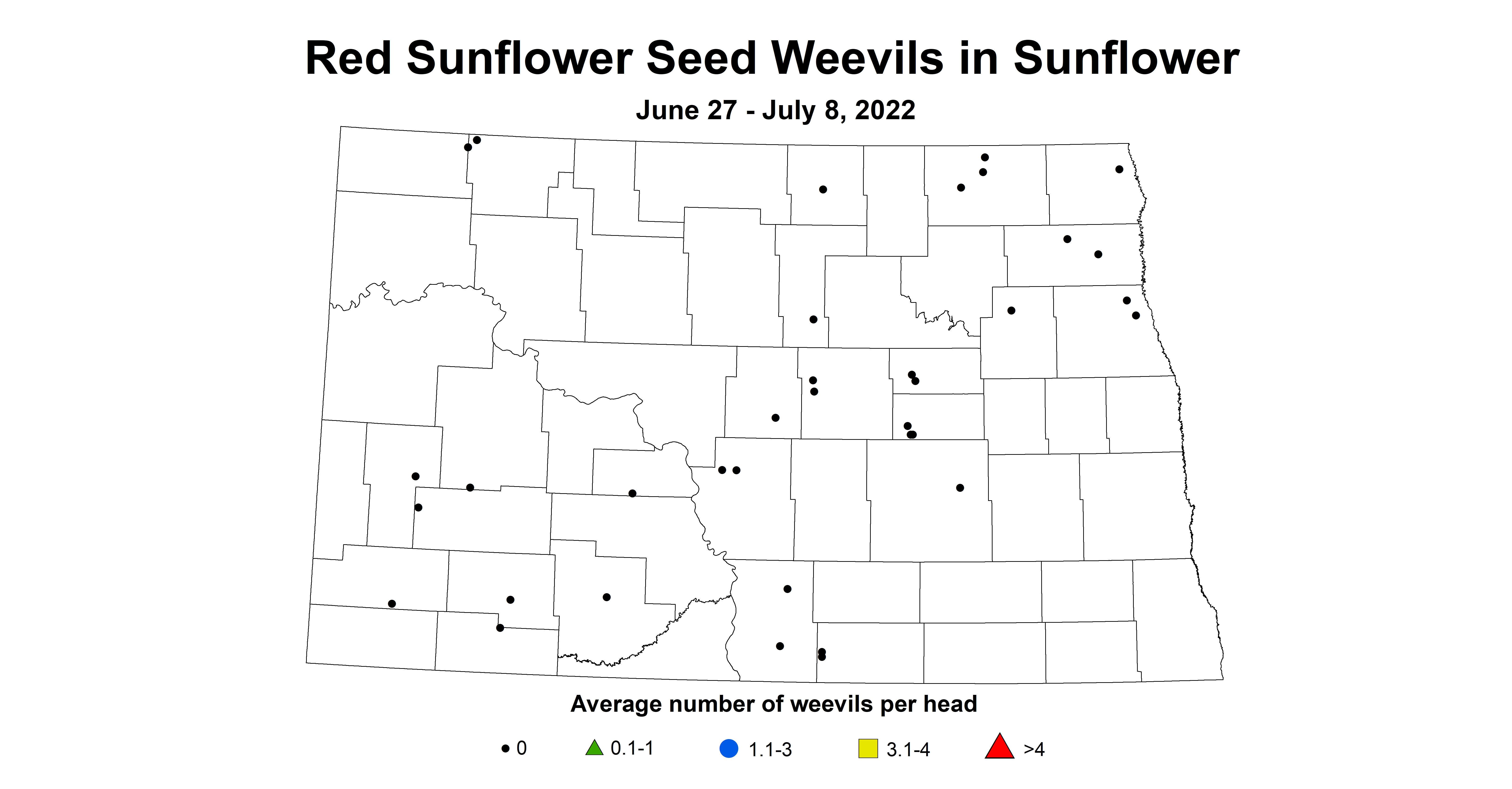Sunflower - IPM Crop Survey Maps | NDSU Agriculture and Extension