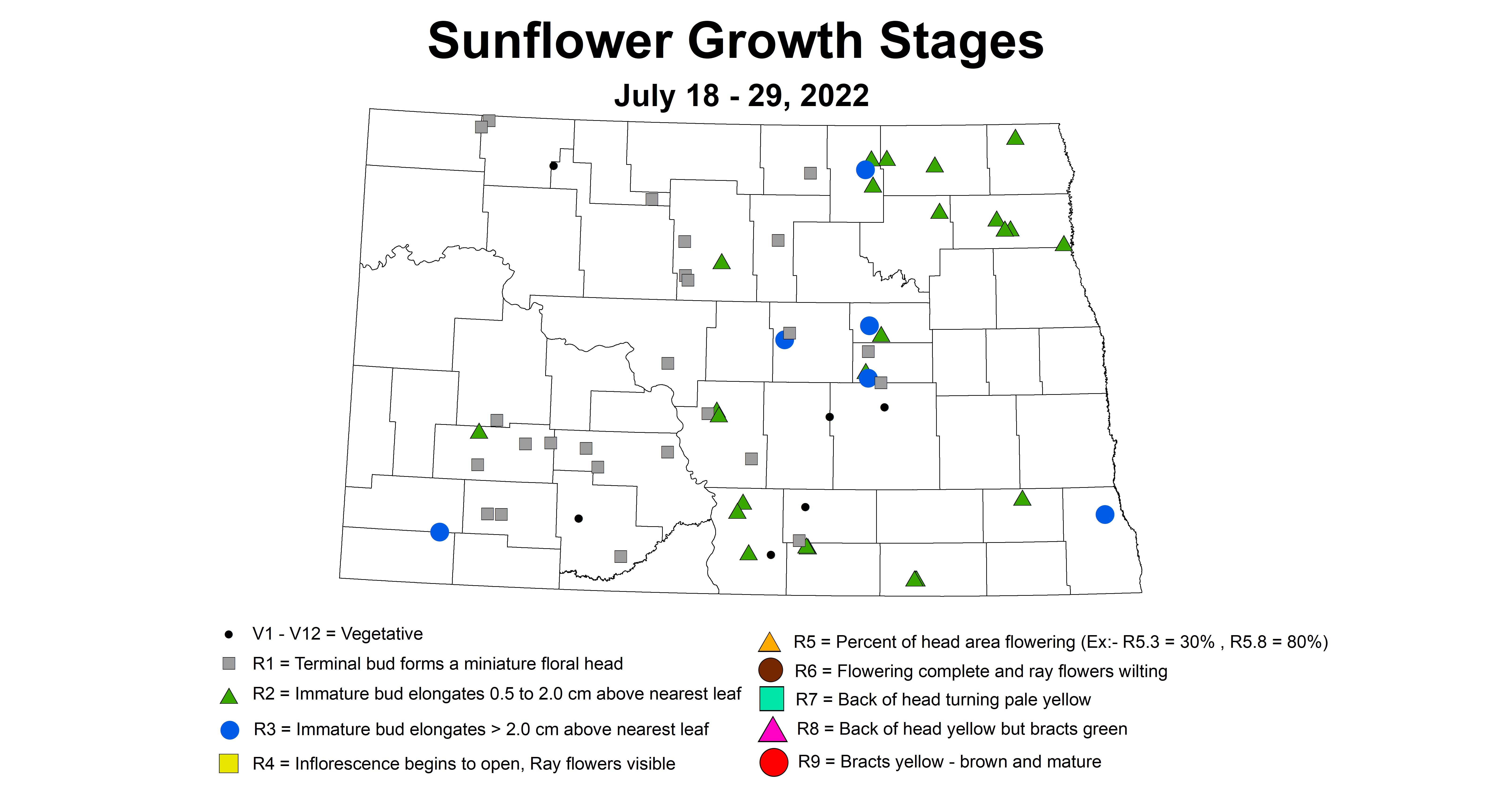 Sunflower - IPM Crop Survey Maps | NDSU Agriculture and Extension