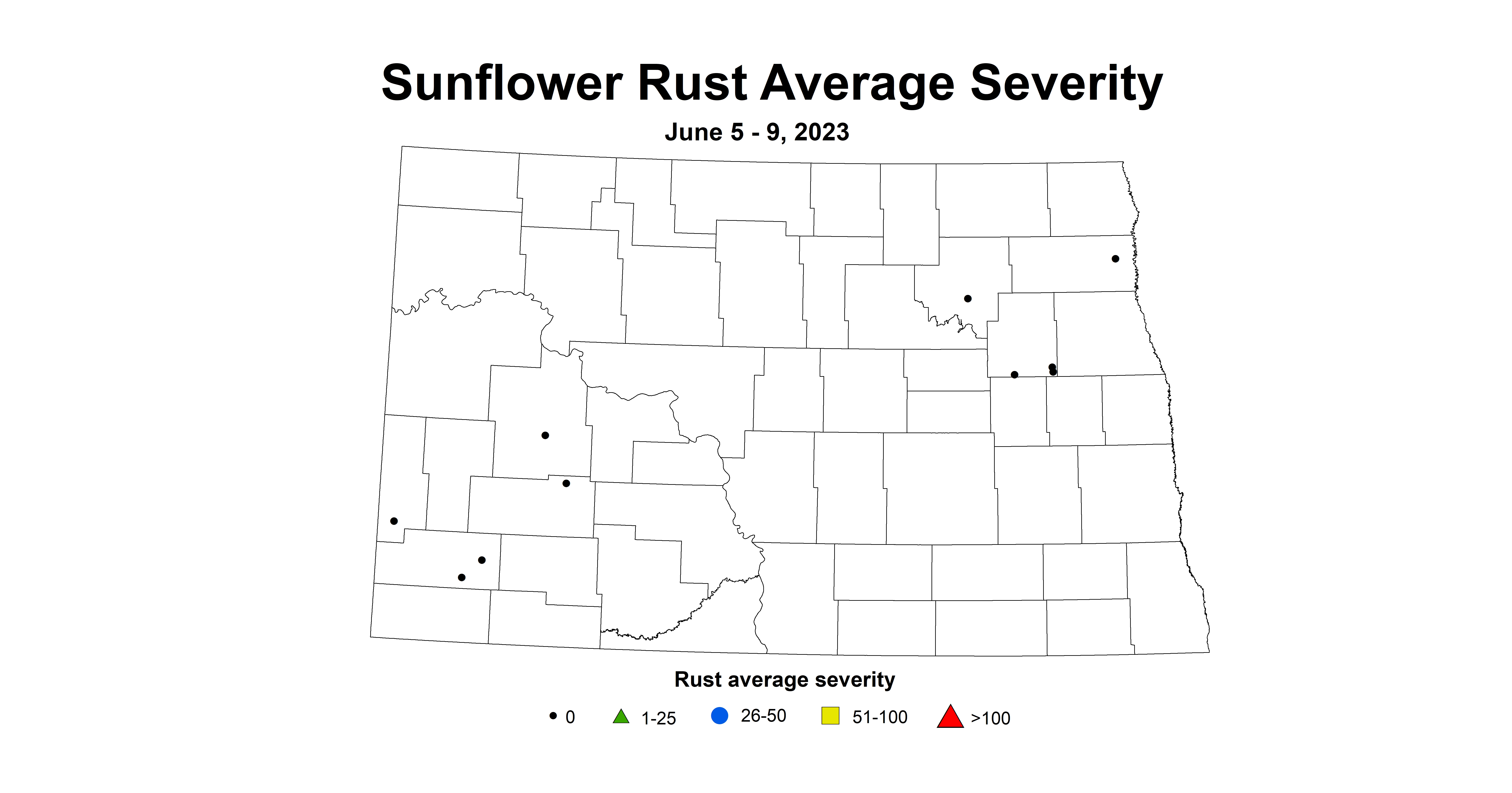 Sunflower - IPM Crop Survey Maps | NDSU Agriculture