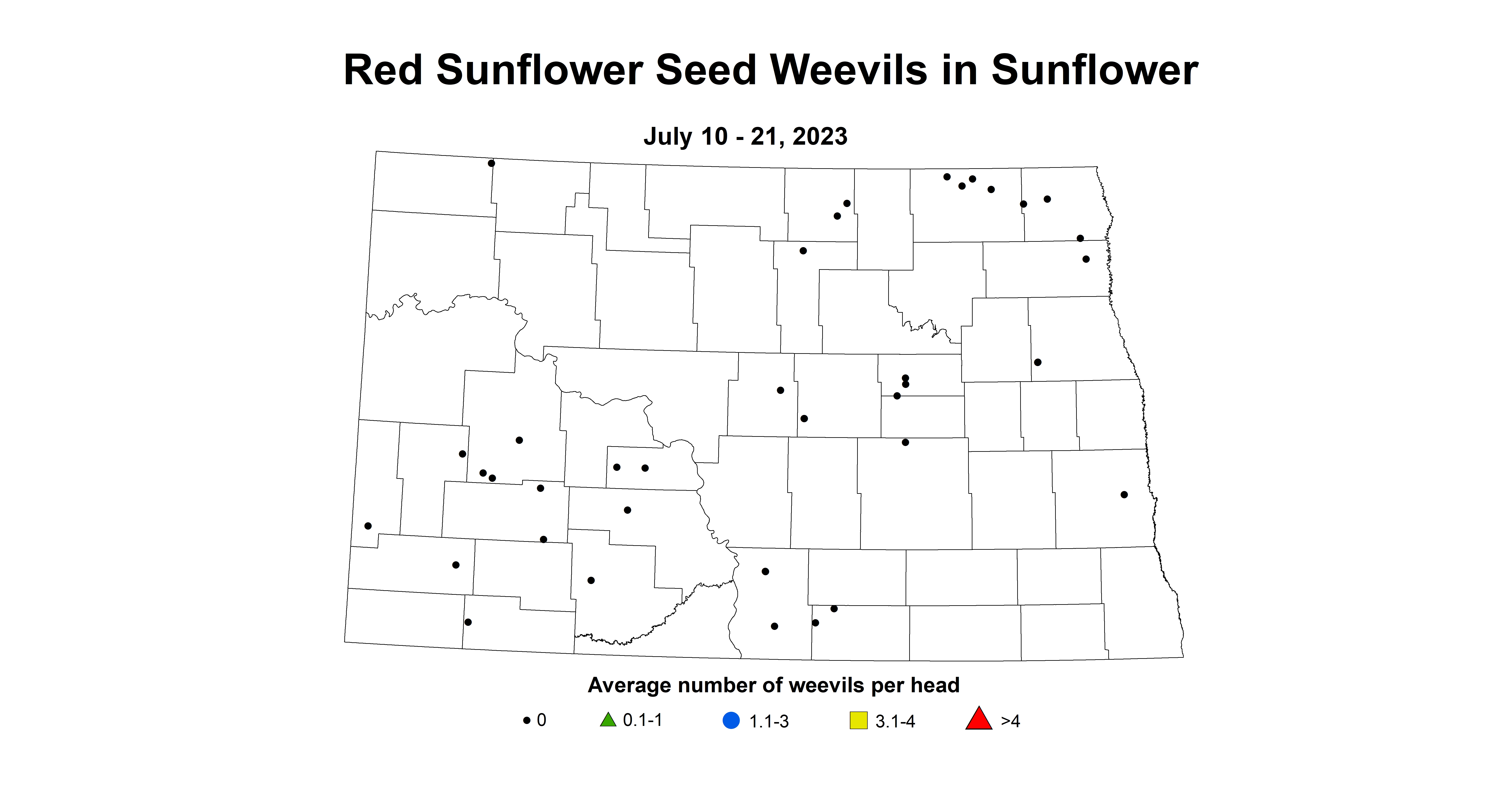 Sunflower - IPM Crop Survey Maps | NDSU Agriculture