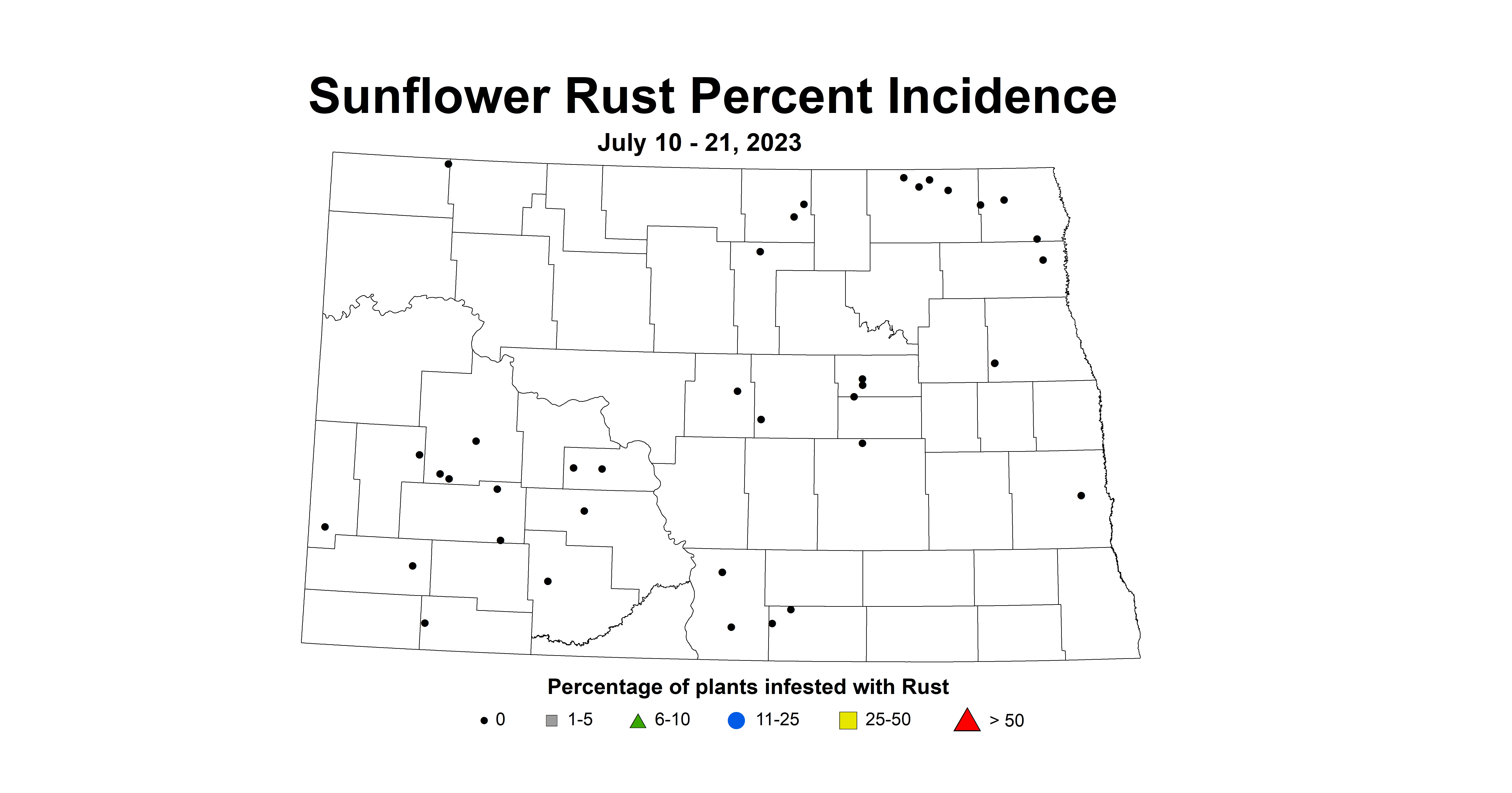 Sunflower - IPM Crop Survey Maps | NDSU Agriculture