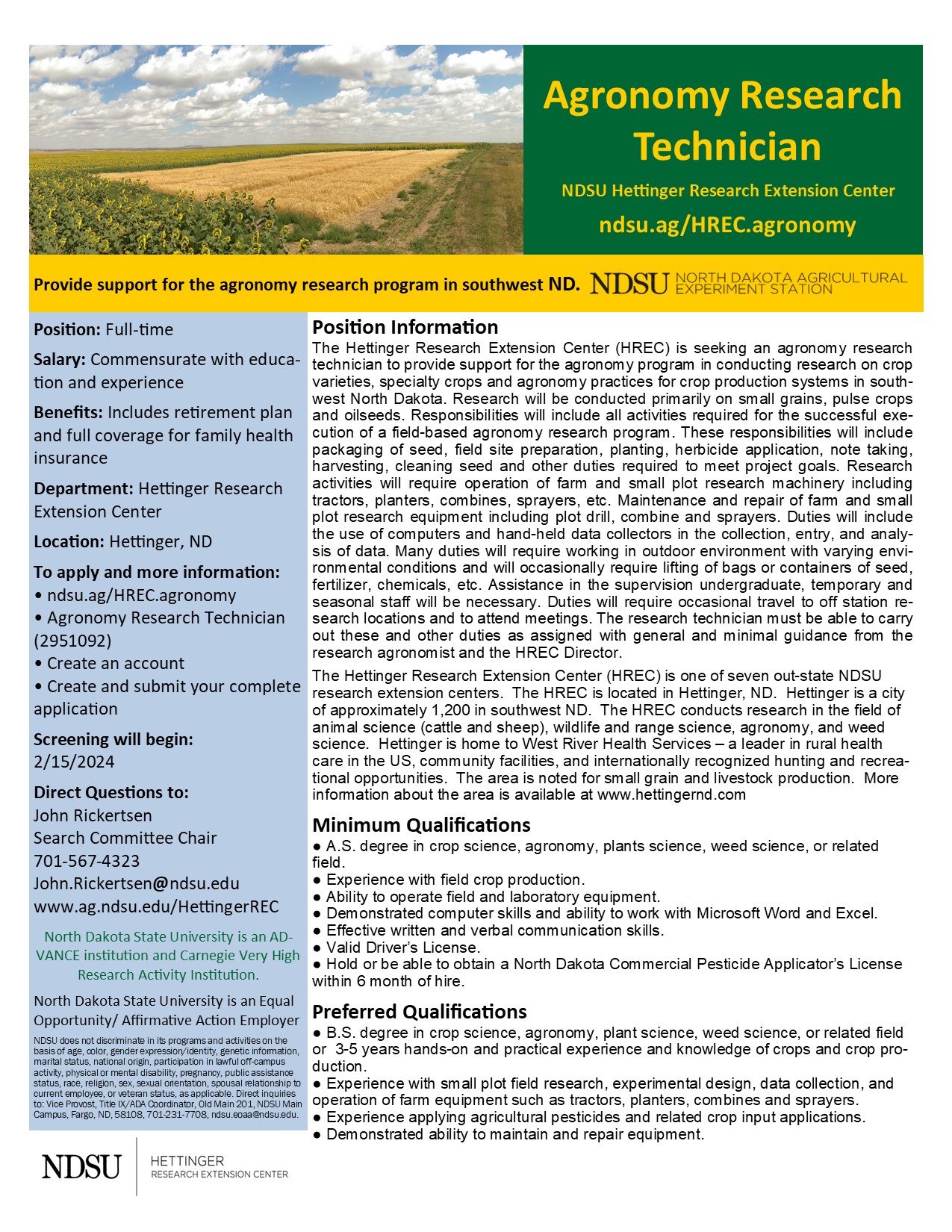 Agronomy Research | NDSU Agriculture