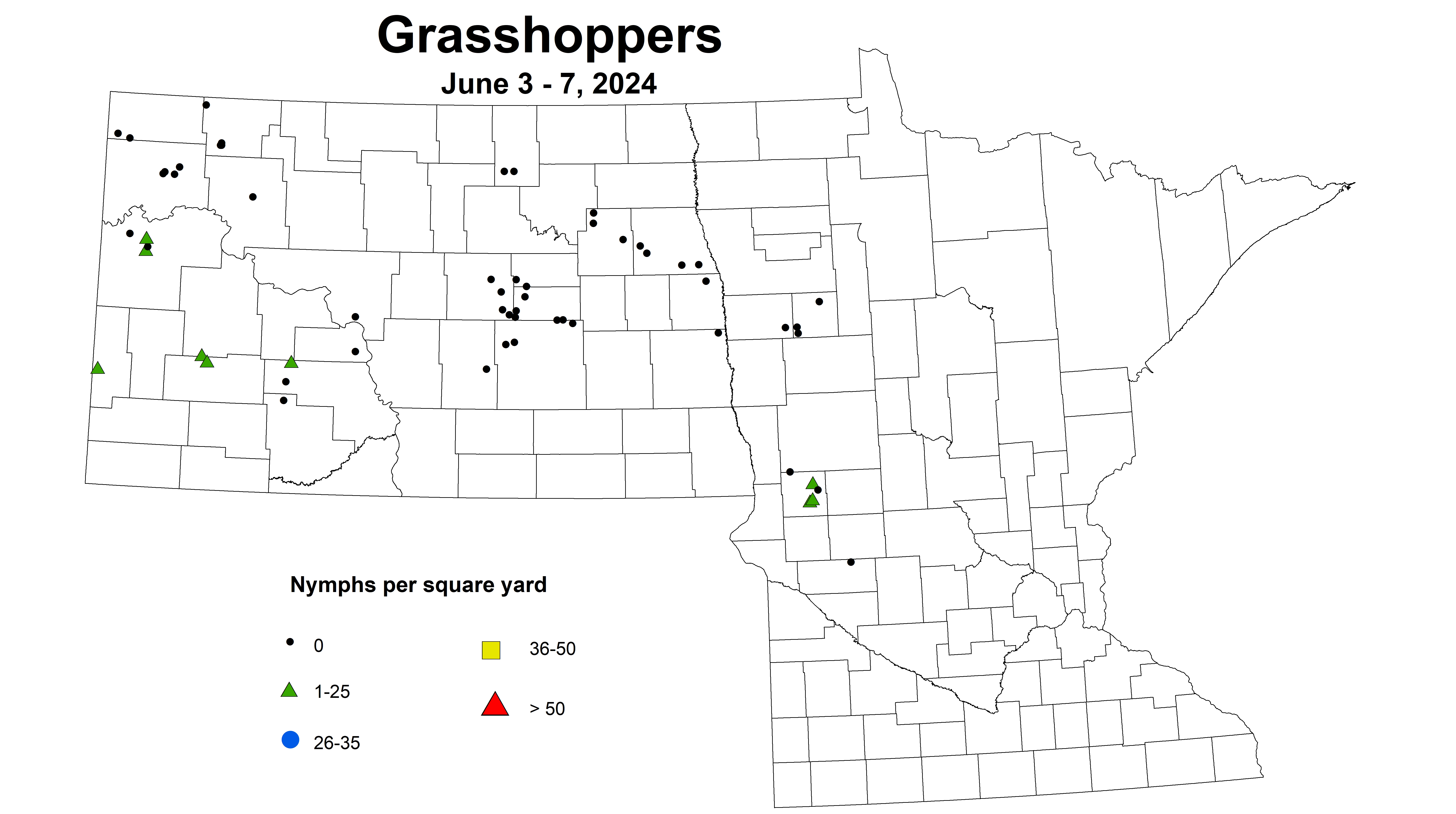 Grasshoppers - IPM Crop Survey Maps | NDSU Agriculture