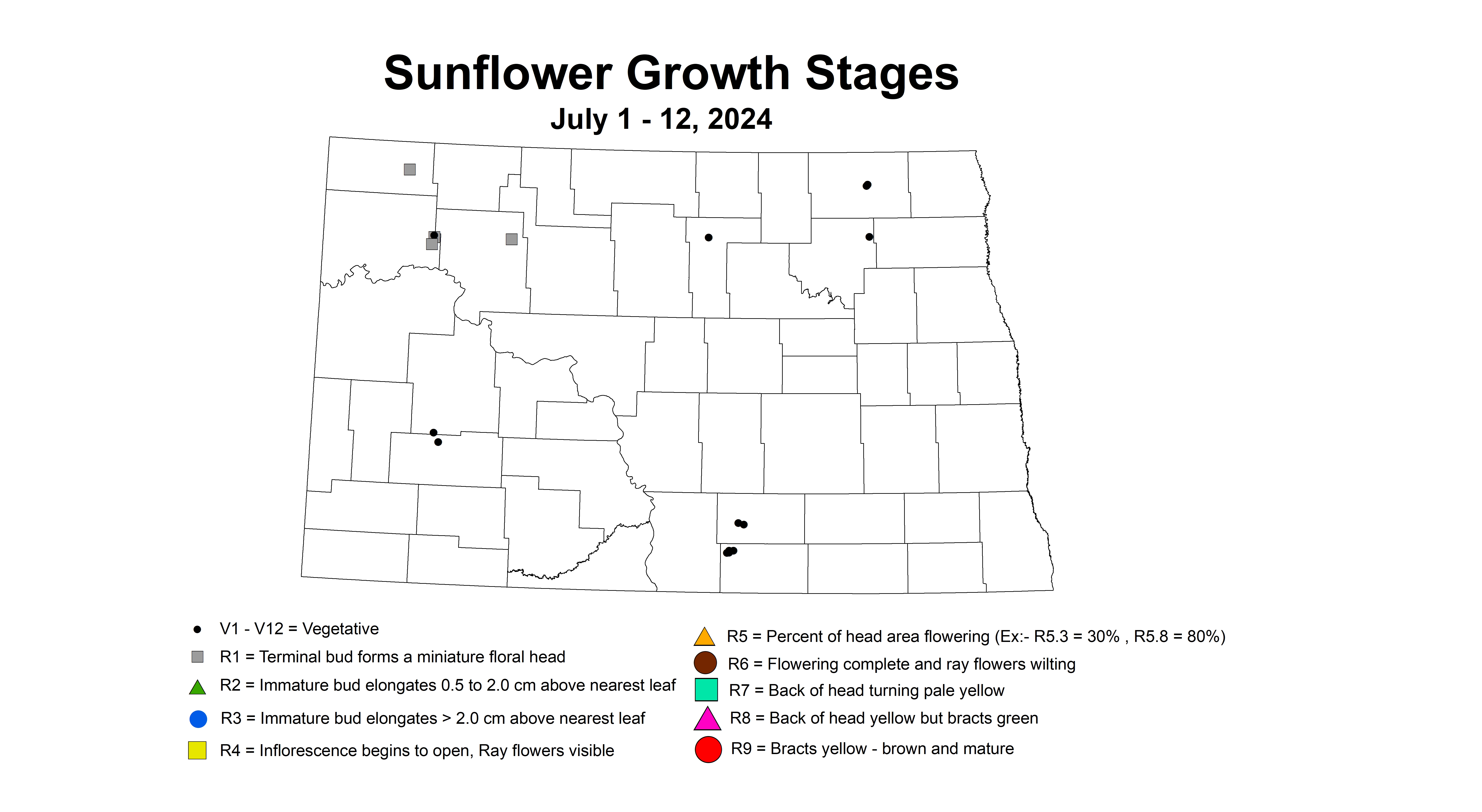 Sunflower - IPM Crop Survey Maps | NDSU Agriculture