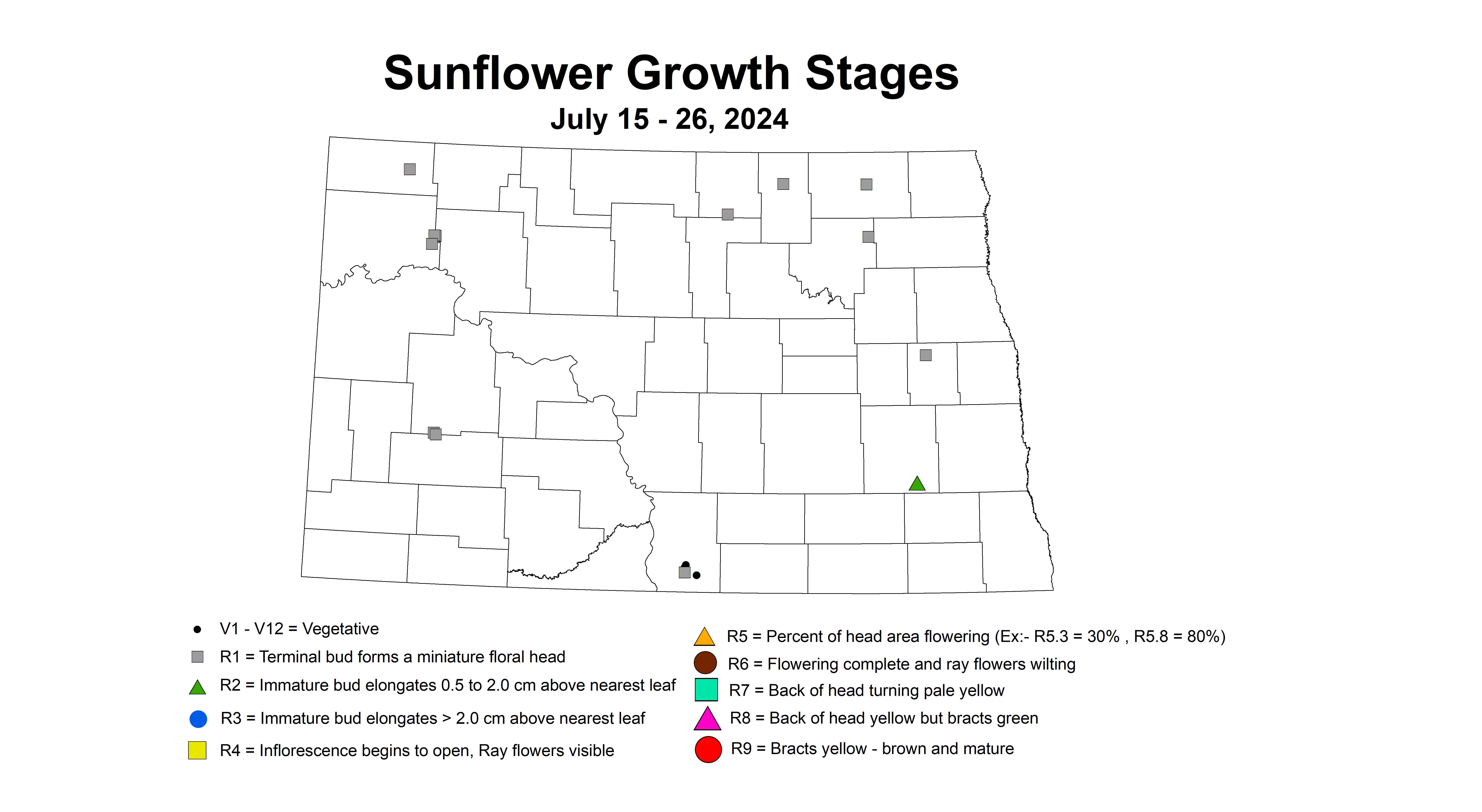 Sunflower - IPM Crop Survey Maps | NDSU Agriculture