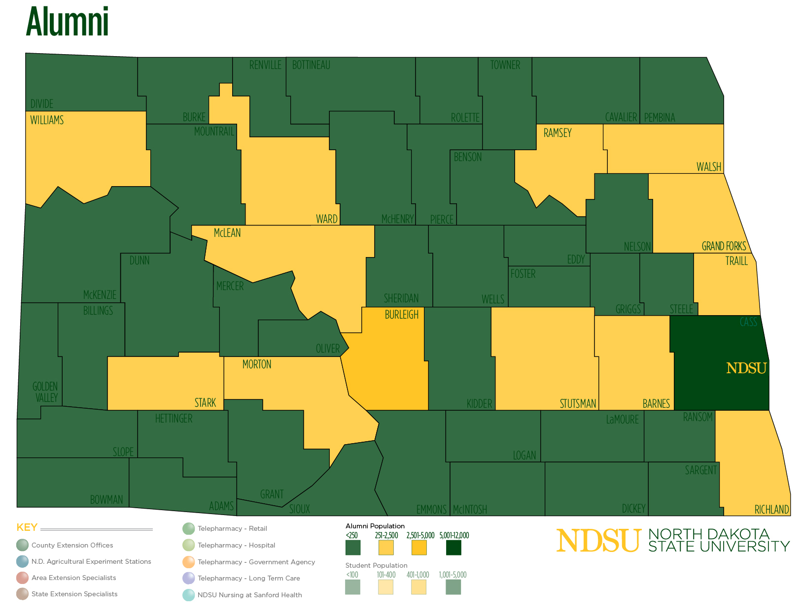 The Reach of NDSU | Office of the President | NDSU