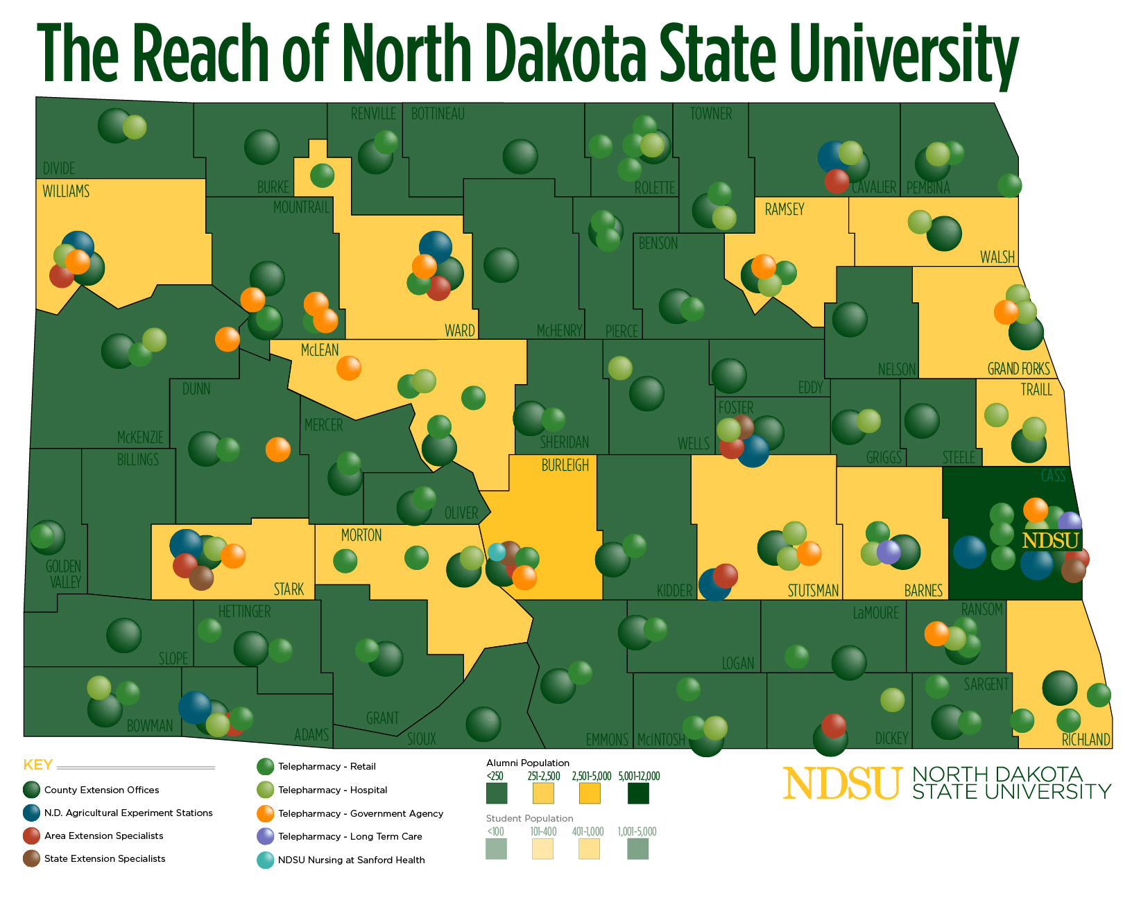 The Reach of NDSU | Office of the President | NDSU